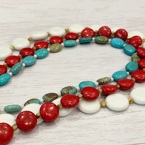 3 Strand Necklaces - Etsy