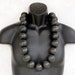 Black Wood Necklace Akuma Necklace Mens Wood Bead Necklace - Etsy