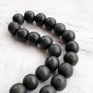 Black Wood Necklace Akuma Necklace Mens Wood Bead Necklace - Etsy