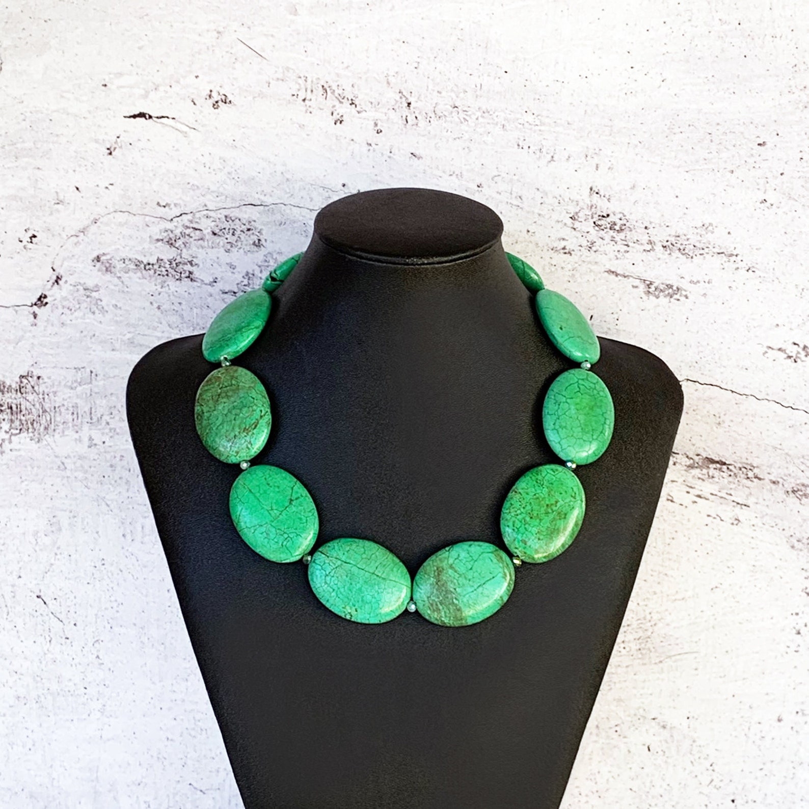 Kelly Green Necklace Chunky Green Necklace Large Green - Etsy