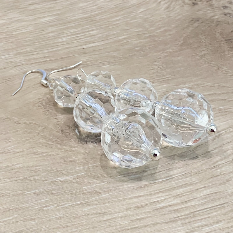Clear Earrings - Etsy