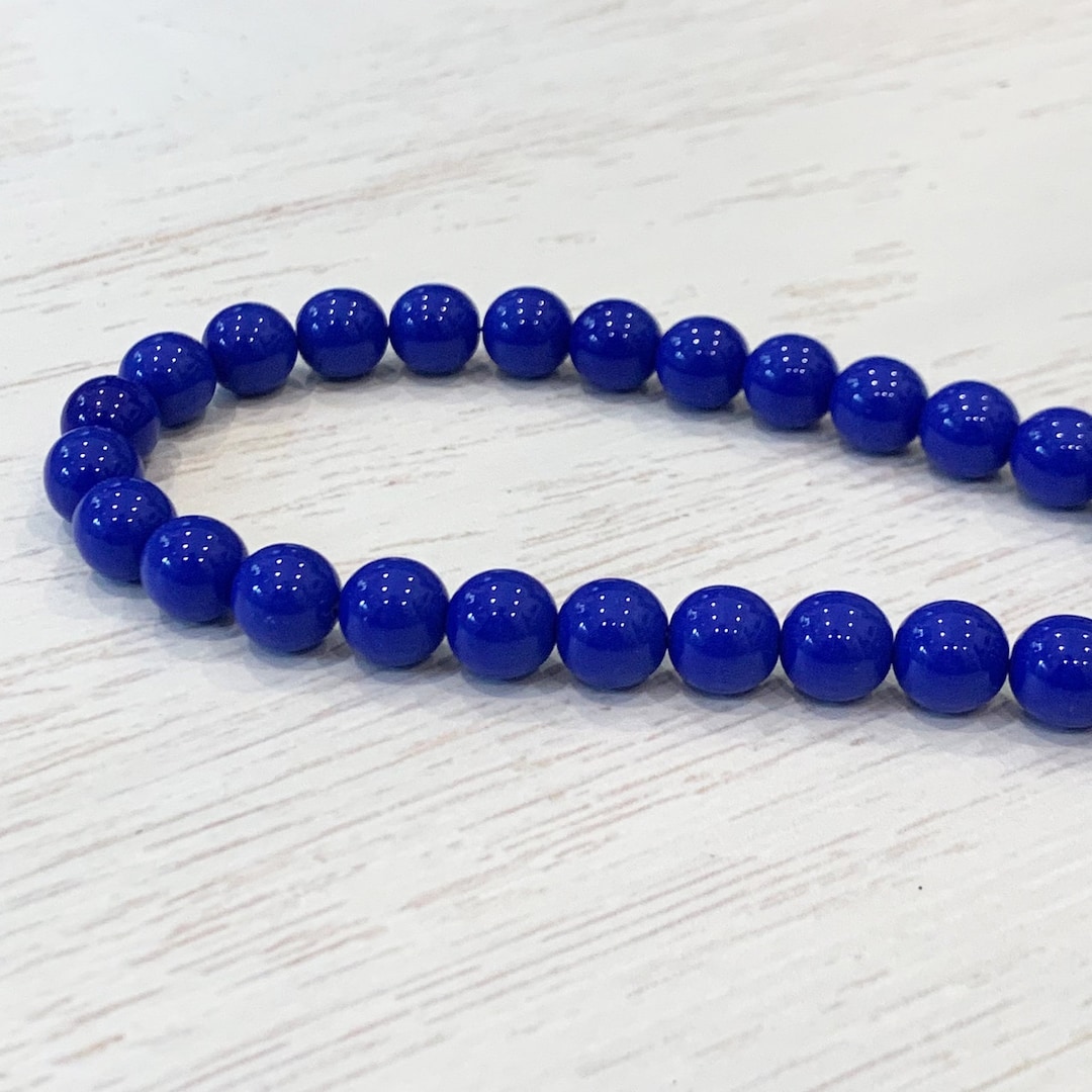 Royal Blue Necklace and Matching Earrings Set, Simple Blue Necklace ...