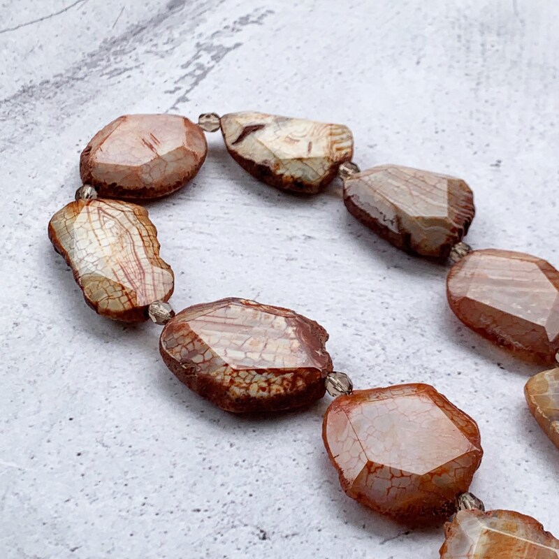 Rust Color Necklace - Etsy