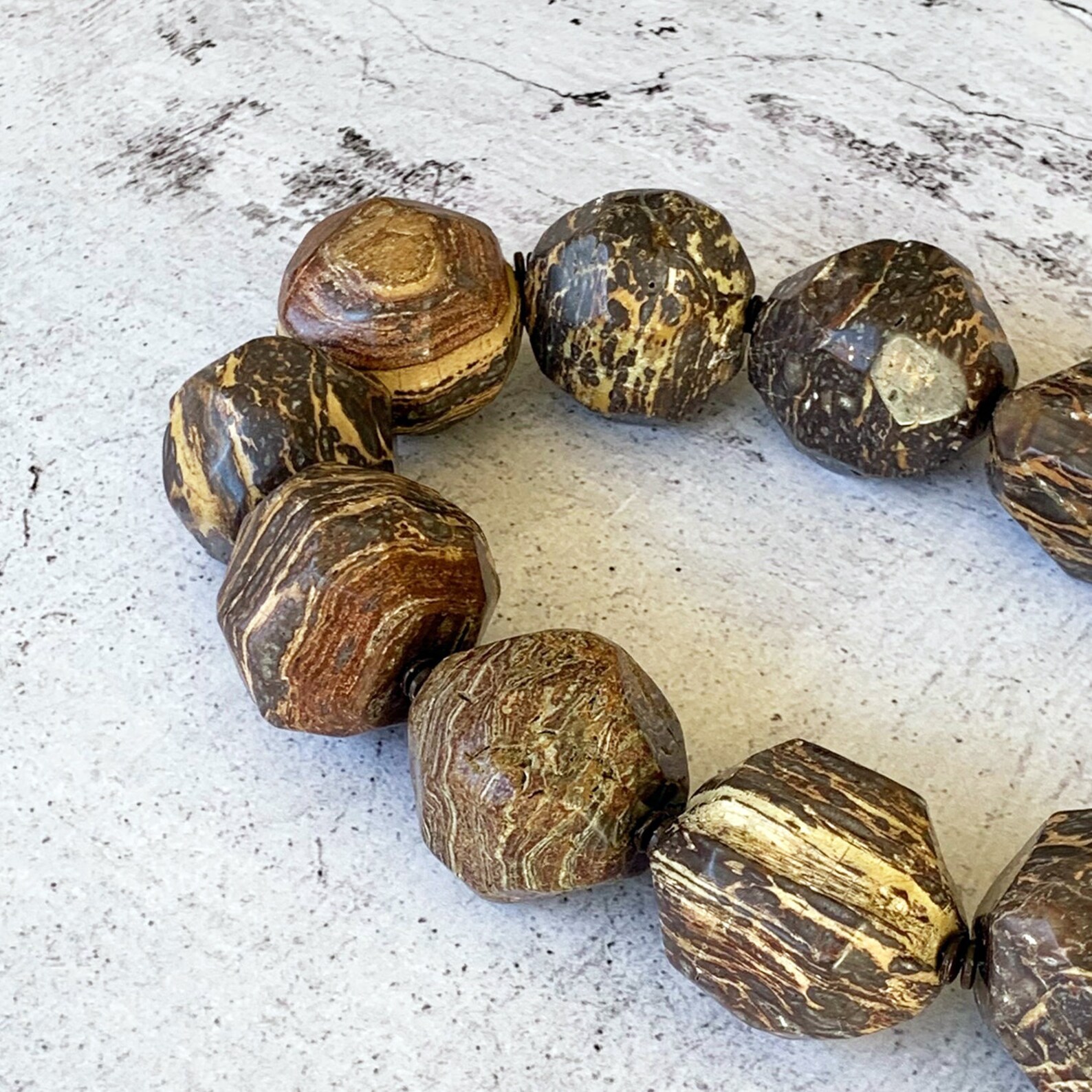 Huge Gemstone Necklace Chunky Gemstone Necklace Chunky Brown | Etsy