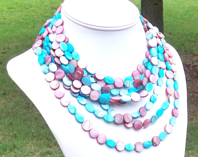 Chunky Seashell Necklace Chunky Shell Necklace Beach Bride Necklace ...