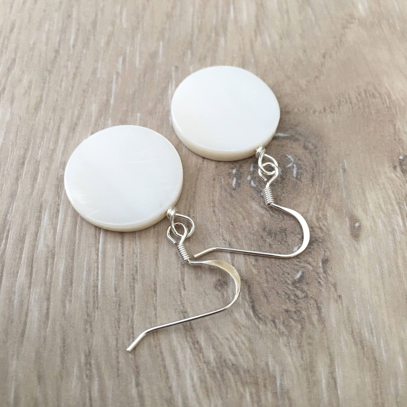 White Shell Earrings Seashell Earrings Large Shell Earrings - Etsy