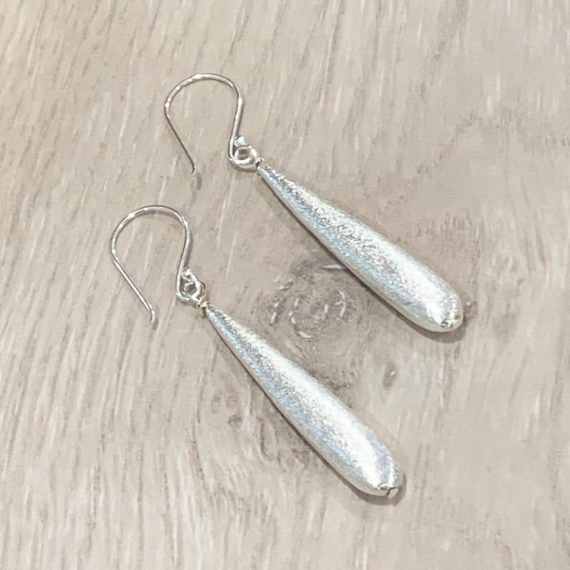 Silver Teardrop - Etsy