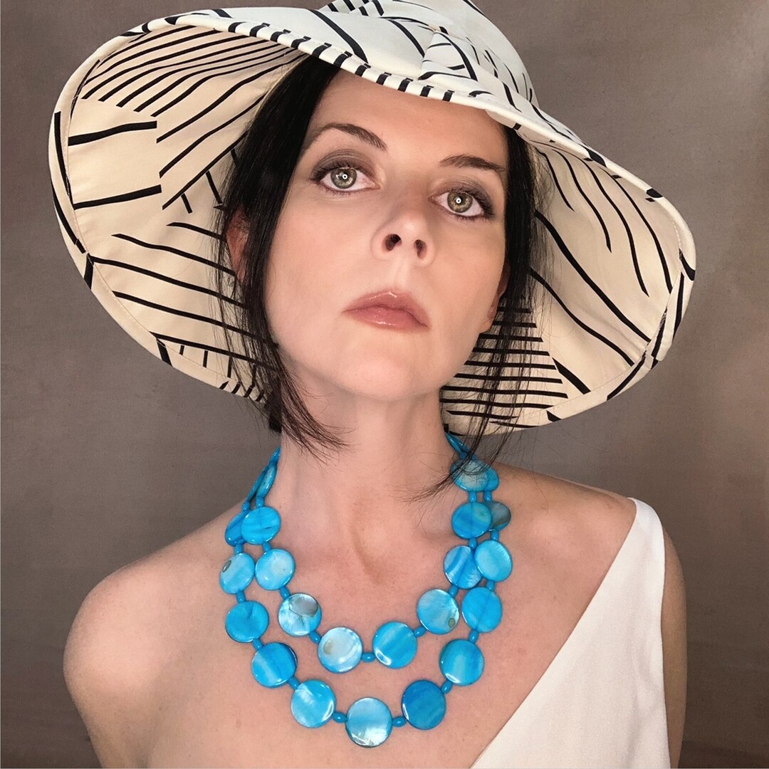 Blue Shell Necklace, Beach Wedding Necklace, 2 Strand Shell Necklace ...