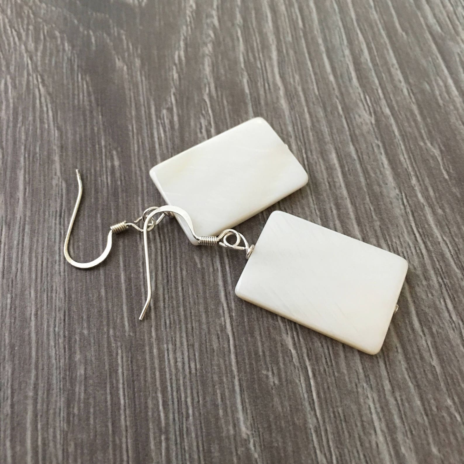 White Seashell Earrings White Shell Earrings Large Shell Earrings Beach ...