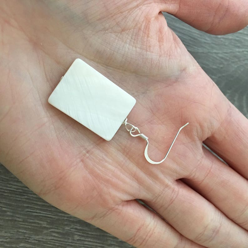 White Seashell Earrings White Shell Earrings Large Shell Earrings Beach ...