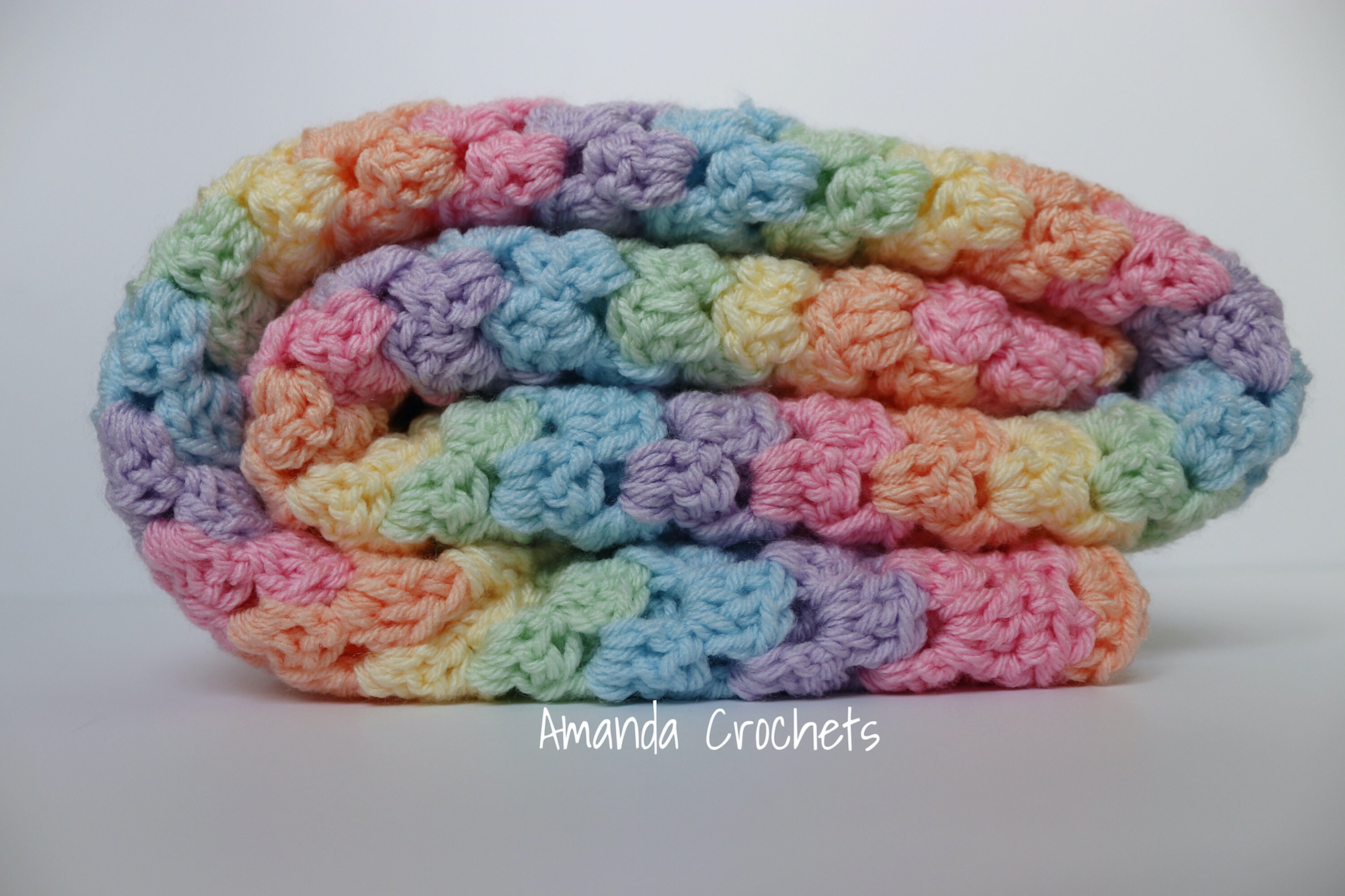 Crochet Baby Blanket Pattern-instant Download-rainbow Baby-baby Afghan ...