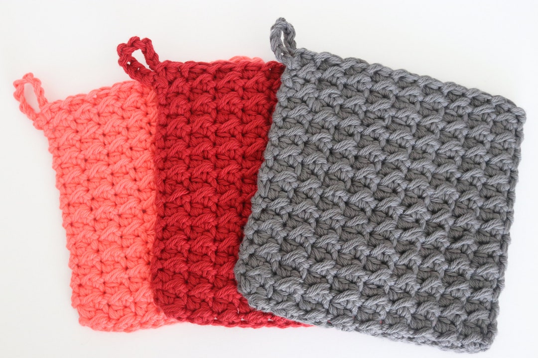 Crochet Hot Pad Pattern: Easy Textured Design (PDF Download) - Etsy