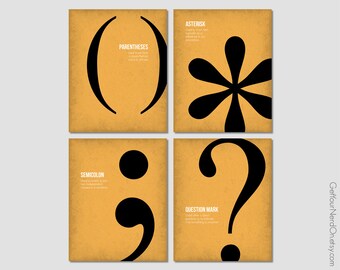 Punctuation poster | Etsy