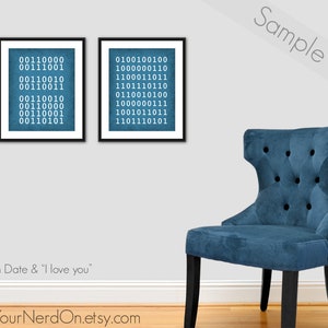 Nerdy I Love You, Binary Code Wall Art, Computer Science Print ...