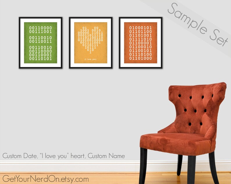 Computer Geek Gifts Custom Binary Code Important Dates Sign - Etsy Computer Geek Gifts Custom Binary Code Important Dates Sign - Etsy
