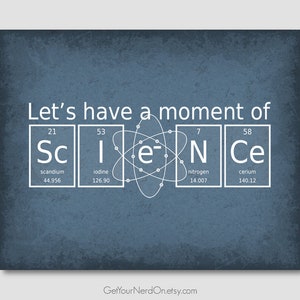 Let's Have A Moment of Science Teacher Gift Ideas School | Etsy