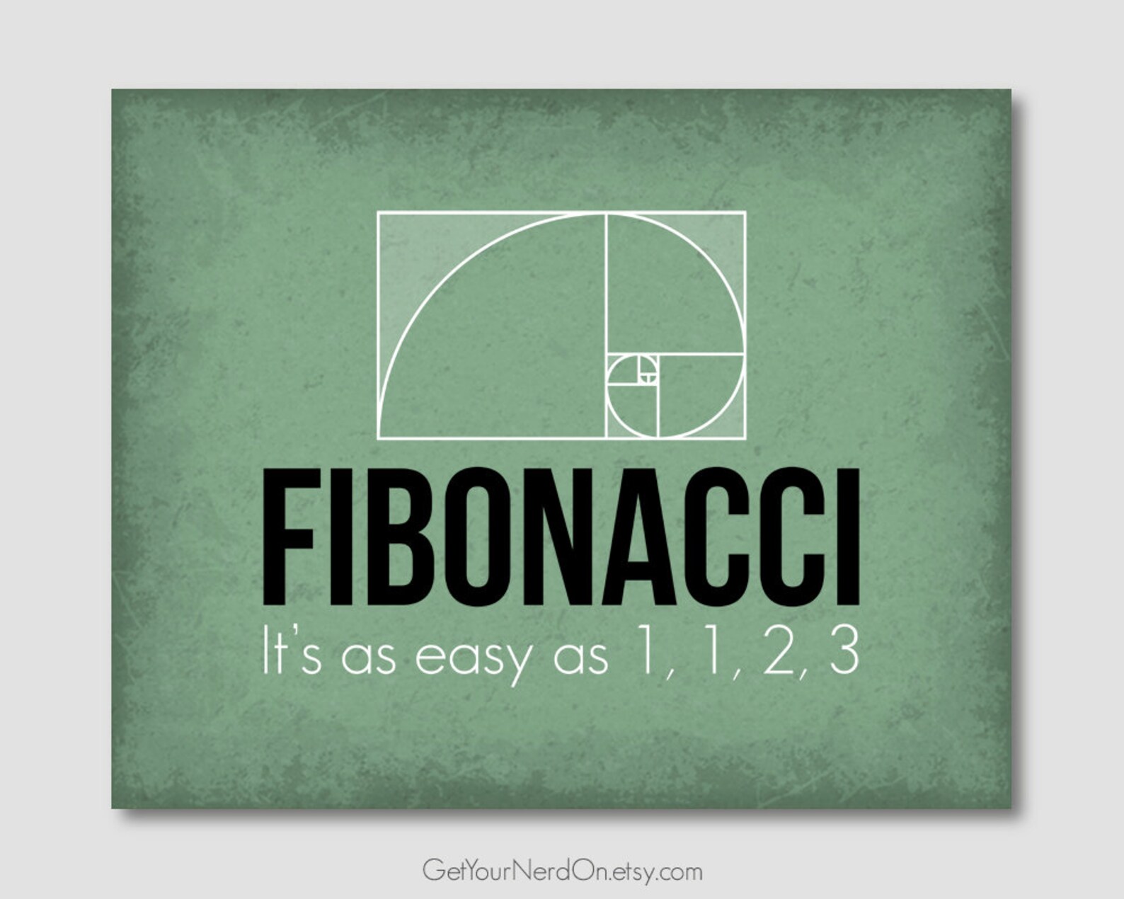 Fibonacci Spiral Funny Math Joke Classroom Decor Unique | Etsy