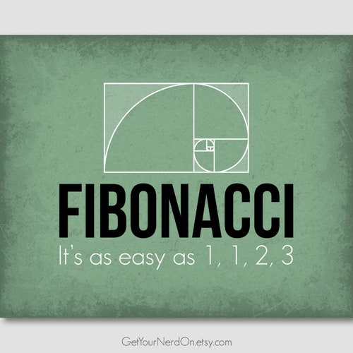 Fibonacci Spiral Art Math Geek Gifts Classroom Decor Gifts | Etsy