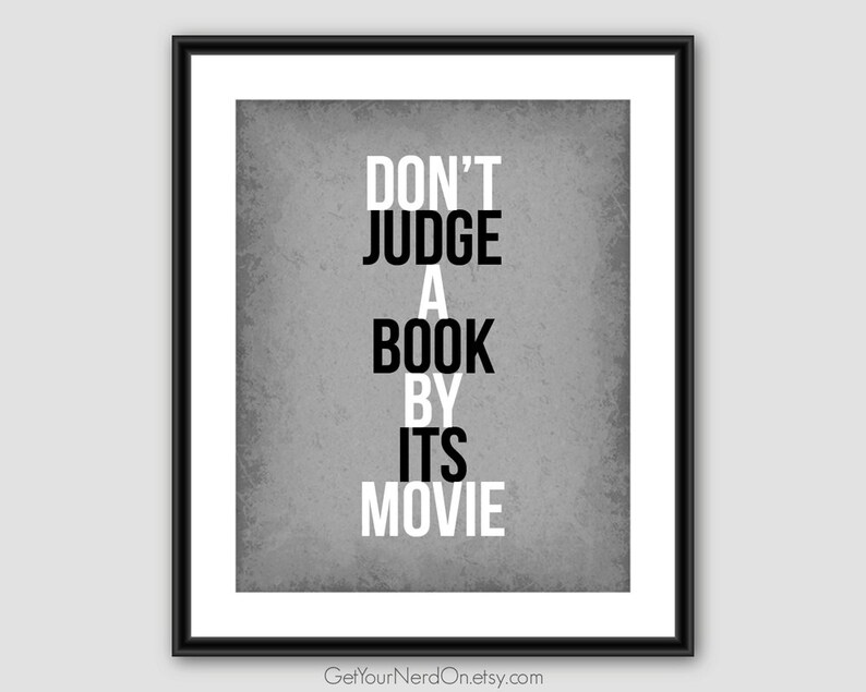 Don't Judge A Book by Its Movie Book Nerd Print Library - Etsy