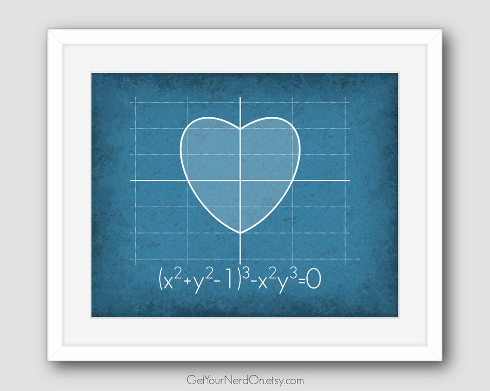 Nerdy Heart Poster Math Nerd Art Print Heart Graph Equation | Etsy