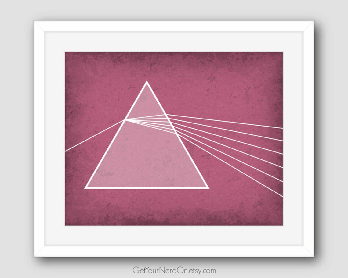 Refraction Through A Prism Science Art Poster Unique Home | Etsy