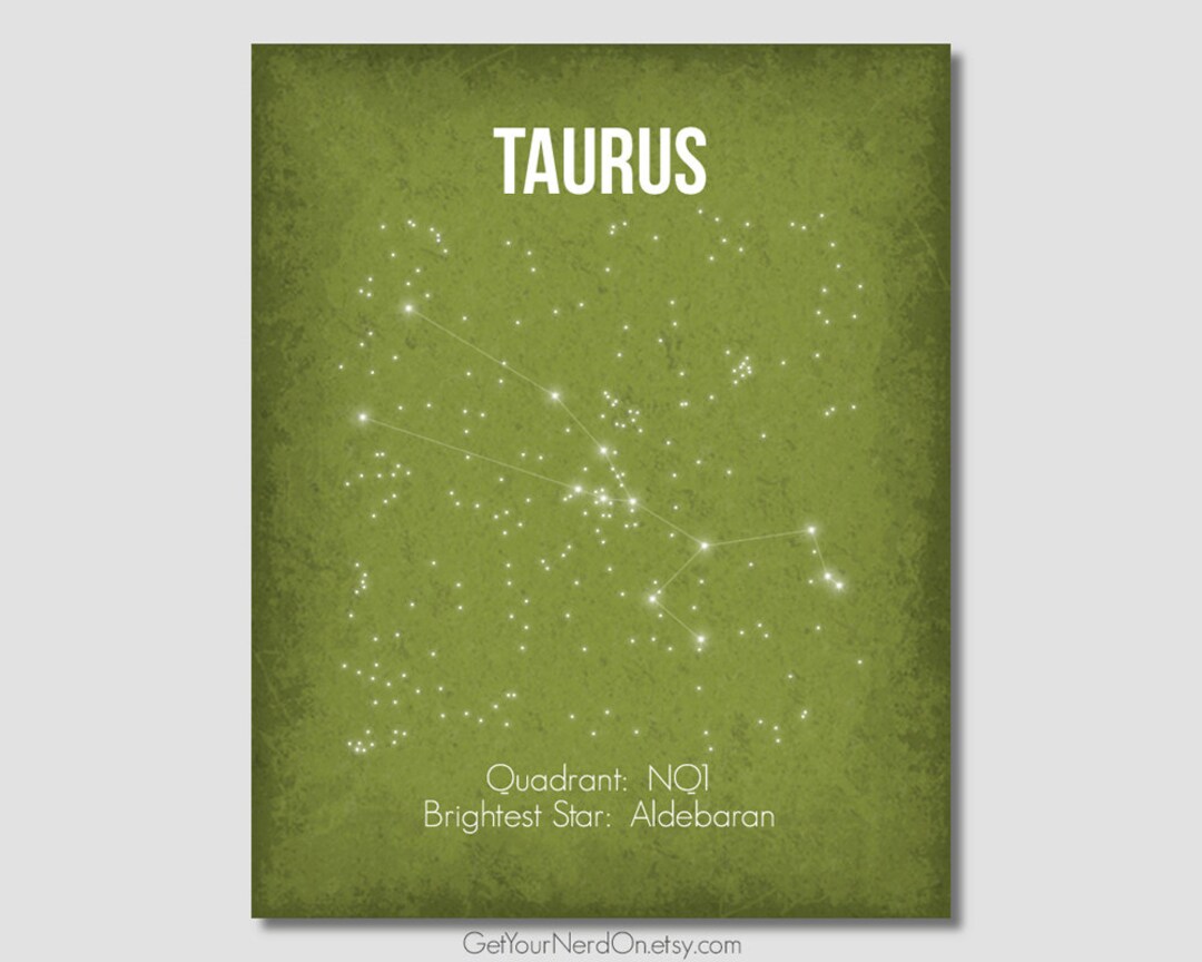 Taurus Constellation, Astronomy Decor, Space Nerd Gifts, Zodiac Taurus ...