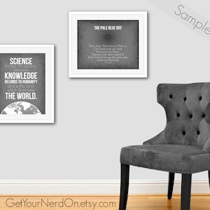 The Pale Blue Dot, Inspirational Quote, Astronomy Gifts, Science Nerd ...