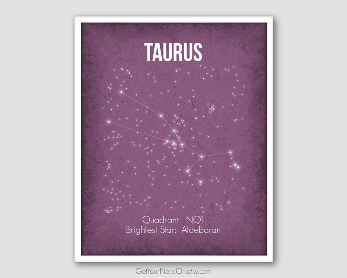 Taurus Constellation Astronomy Decor Space Nerd Gifts - Etsy