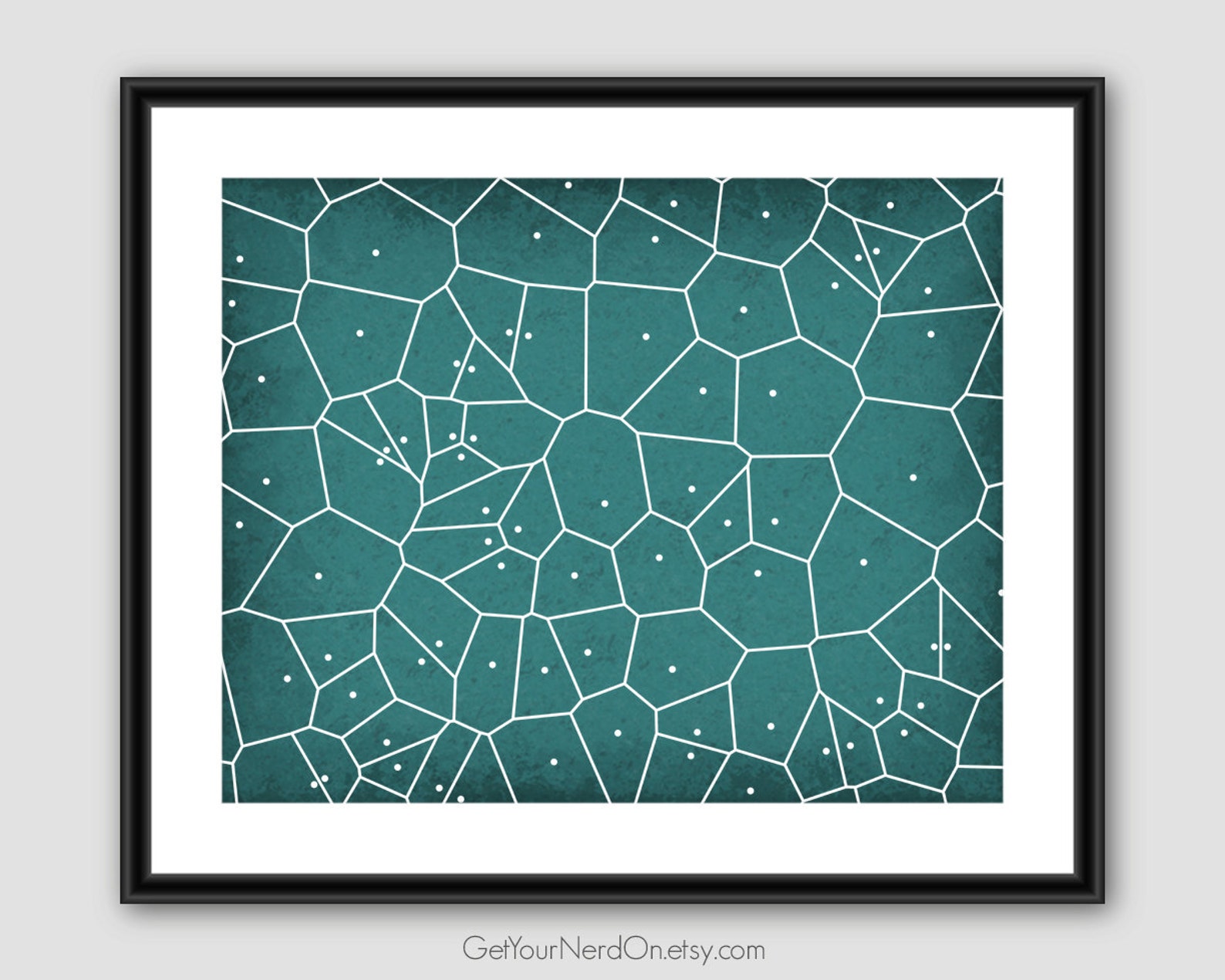 Voronoi Diagram Geometric Math Nerd Print Minimalist Art - Etsy