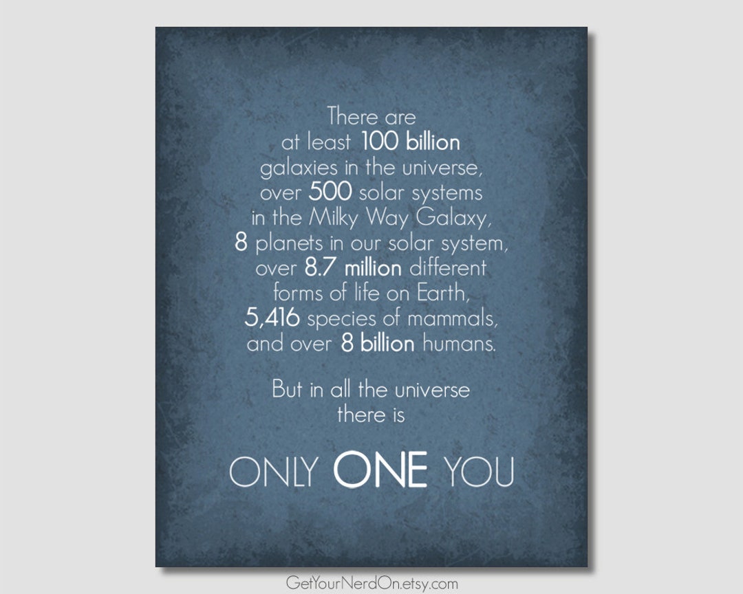 Inspirational Quote Only One You Anniversary Gift Outer - Etsy