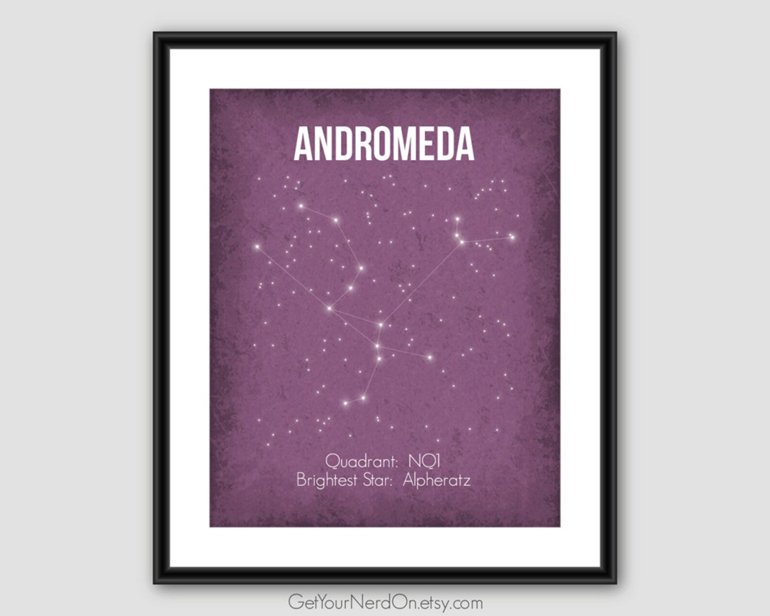 Andromeda Poster Constellation Print Astronomy Gifts Outer - Etsy