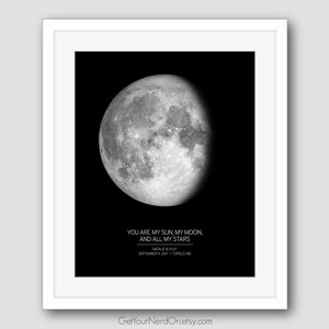 Custom Moon Phase Print Unique Wedding or Anniversary Gift - Etsy