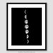Moon Phase Wall Art Outer Space Decor Celestial Art Print - Etsy