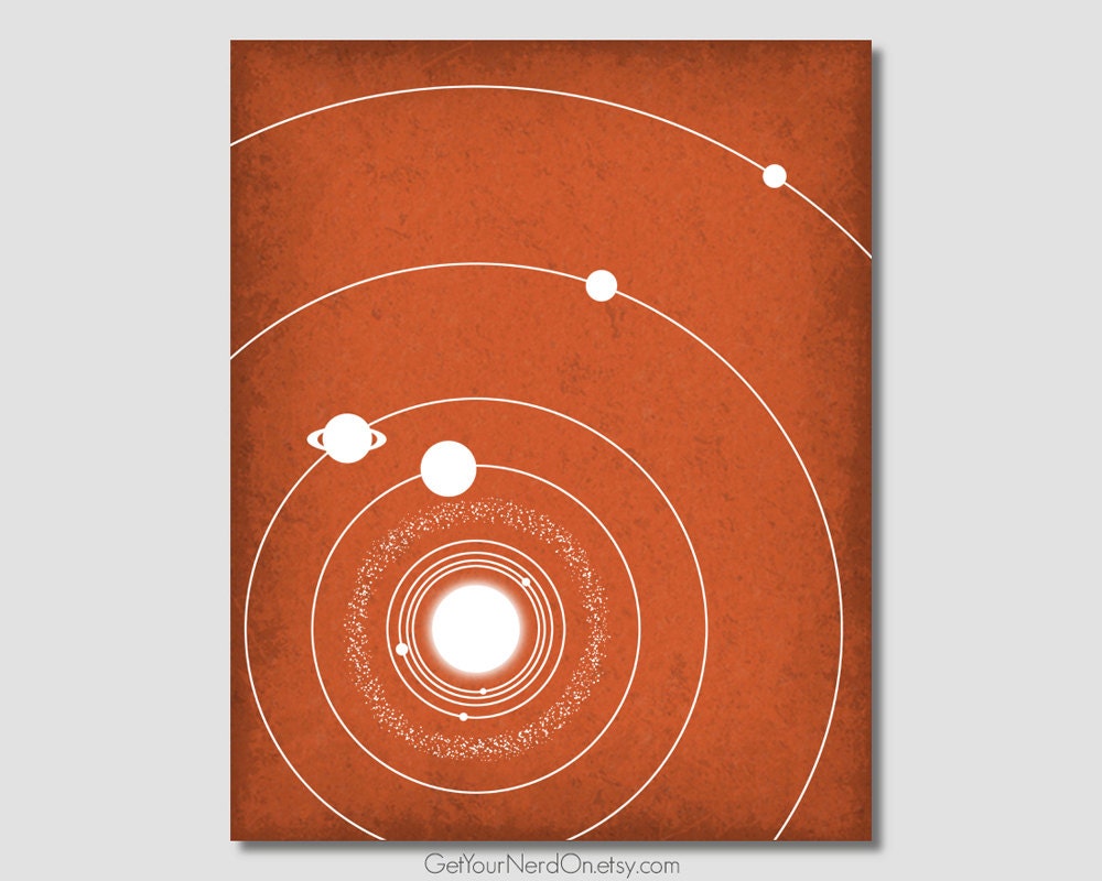 Solar System Print Outer Space Art Astronomy Gifts | Etsy