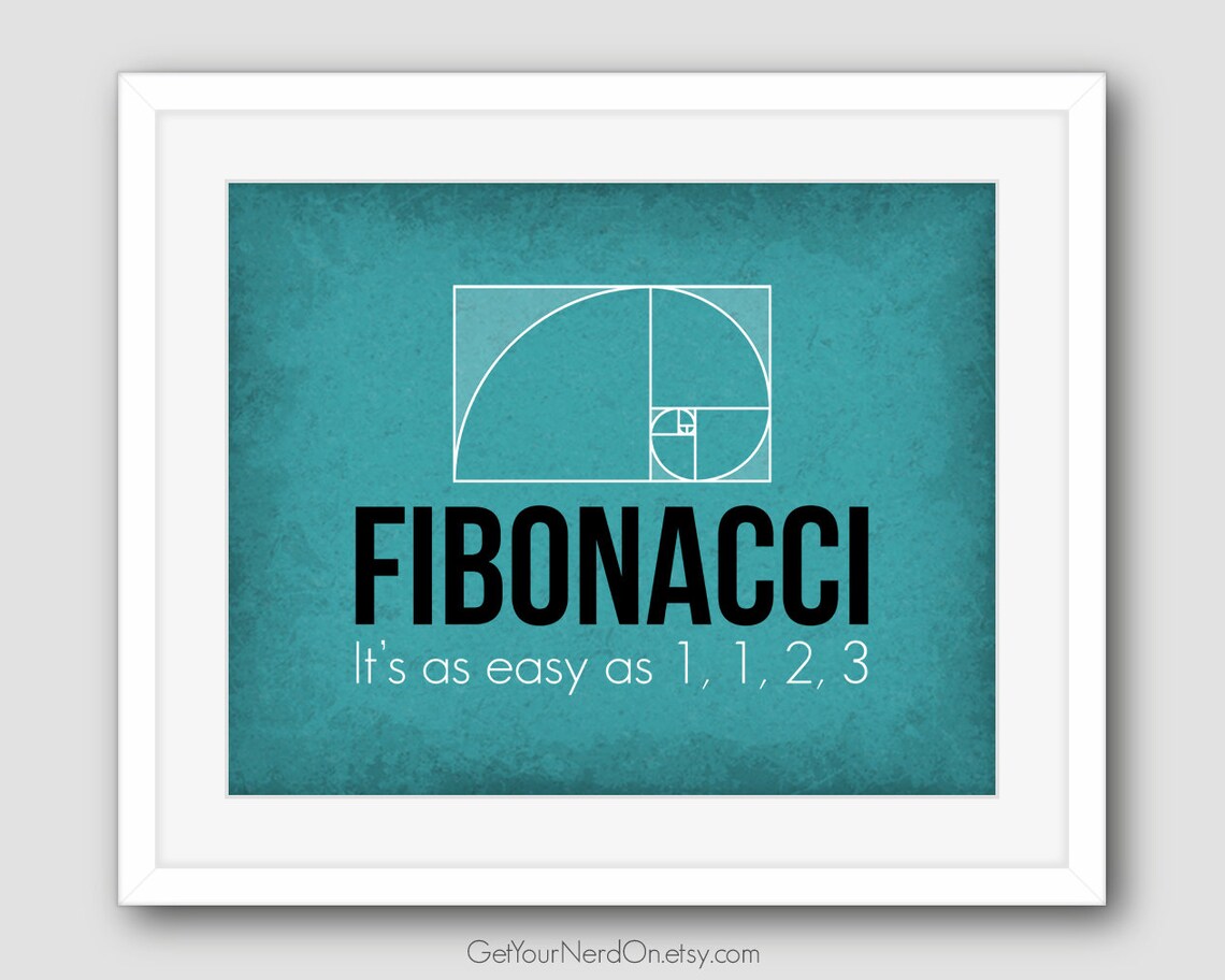 Fibonacci Spiral Funny Math Joke Classroom Decor Unique - Etsy