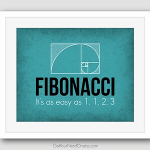 Fibonacci Spiral, Funny Math Joke, Classroom Decor, Unique Teacher ...