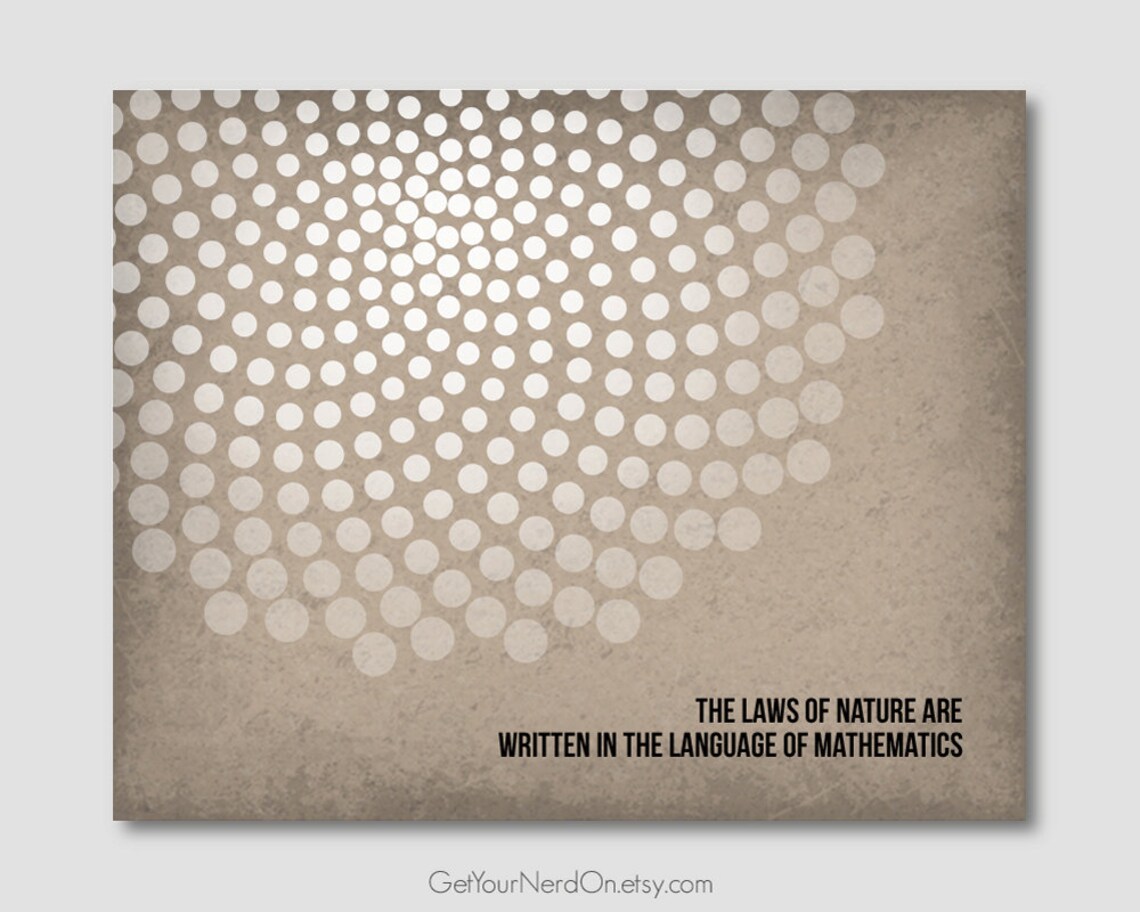 Math Nerd Poster Mathematics Quote Fermat's Spiral - Etsy