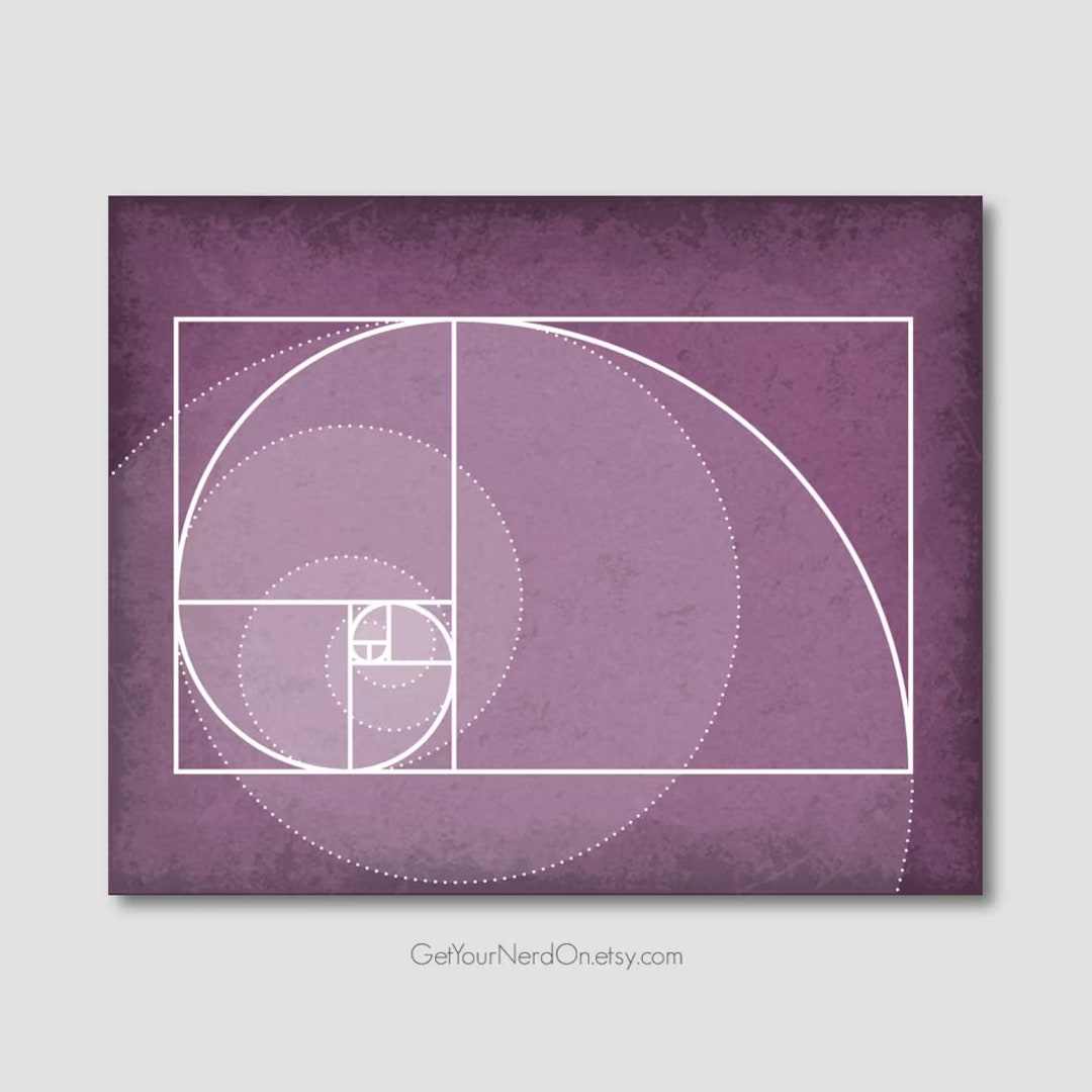 Fibonacci Sequence, Minimalist Art Print, Math Teacher Gift, Nerdy Math ...