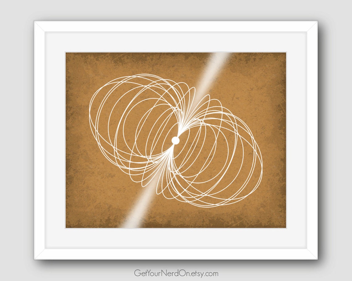 Pulsar Illustration Abstract Science Art Outer Space Decor - Etsy