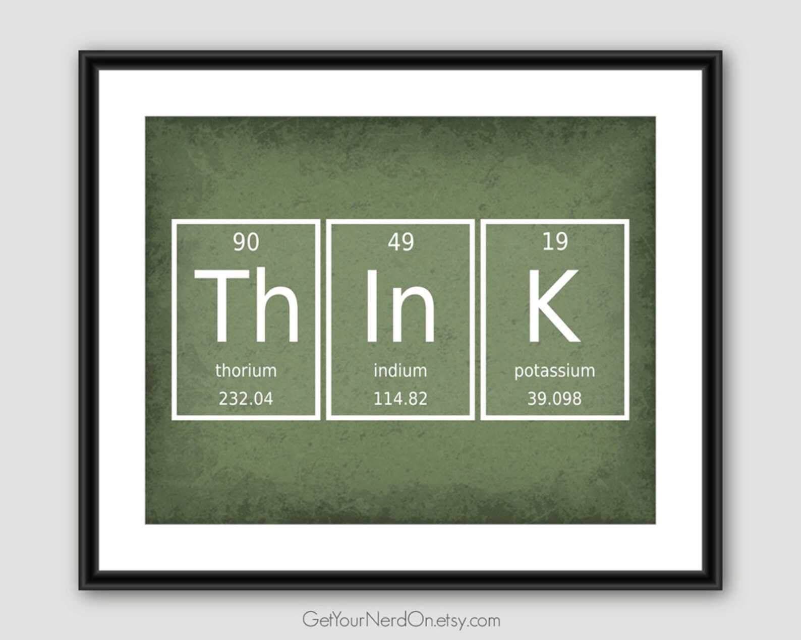 Think Poster Classroom Decor Periodic Table of Elements - Etsy