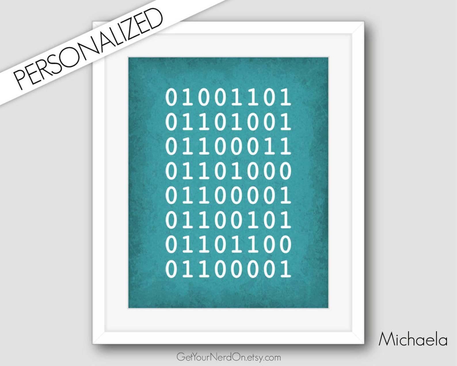 Custom Binary Code Name Computer Geek Gifts Personalized | Etsy