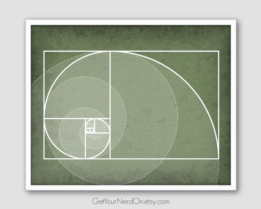 Fibonacci Sequence Minimalist Art Print Math Teacher Gift | Etsy