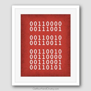 Computer Geek Gifts, Custom Binary Code, Important Dates Sign, Unique ...