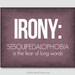 Funny Irony Poster Grammar Nerd Humor Gifts for Teachers - Etsy