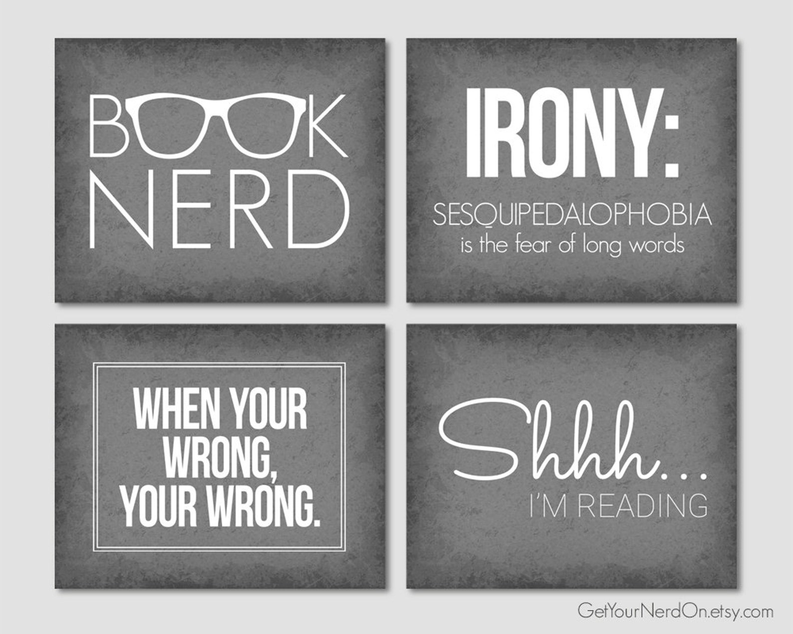 Set Of 4 Prints Nerdy 11x14 Posters Pick Your Own Prints Large | Etsy