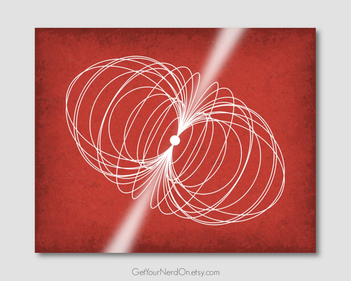 Pulsar Illustration Abstract Science Art Outer Space Decor - Etsy