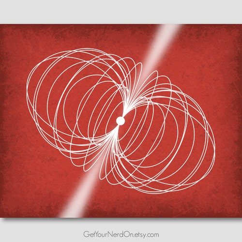 Pulsar Illustration Abstract Science Art Outer Space Decor - Etsy