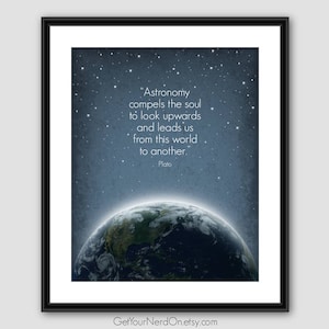Inspirational Astronomy Quote Poster, Nerdy Science Teacher Home Decor ...