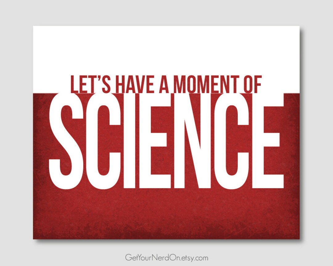 Let's Have A Moment of Science Geek Wall Art Print - Etsy