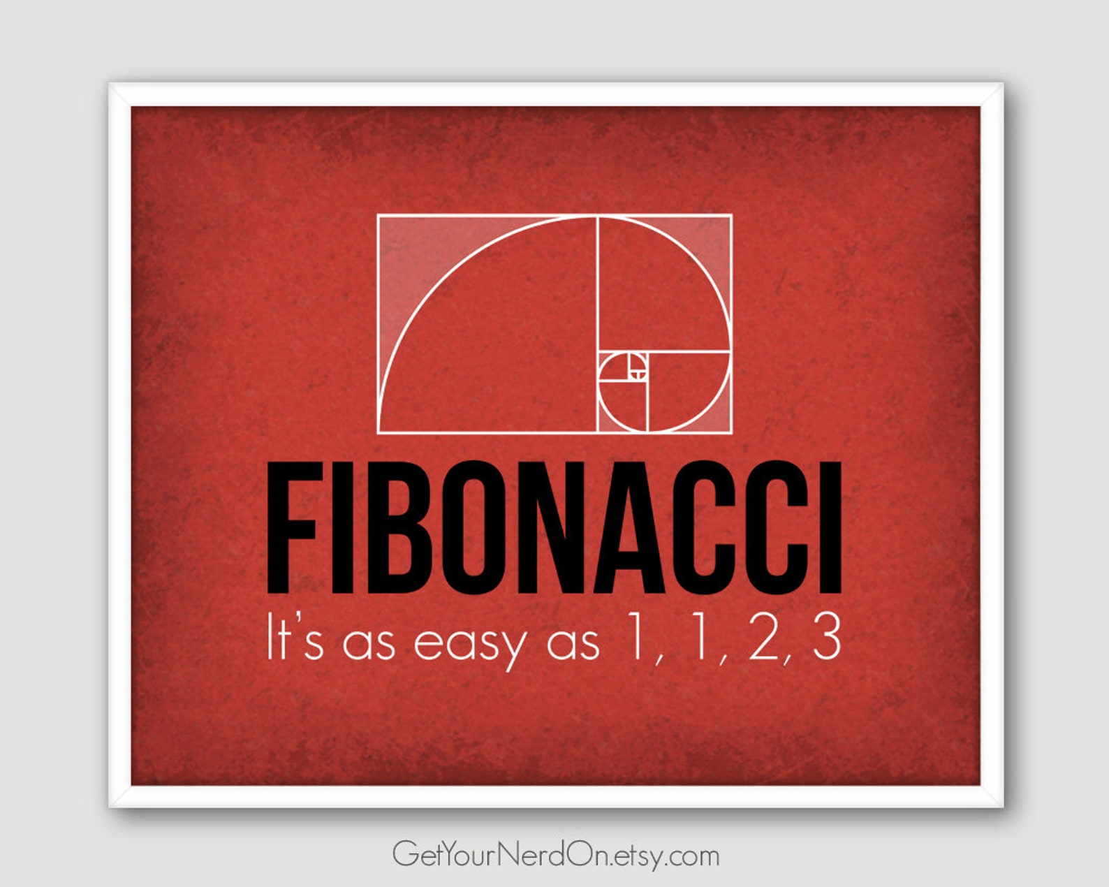 Fibonacci Spiral Funny Math Joke Classroom Decor Unique | Etsy
